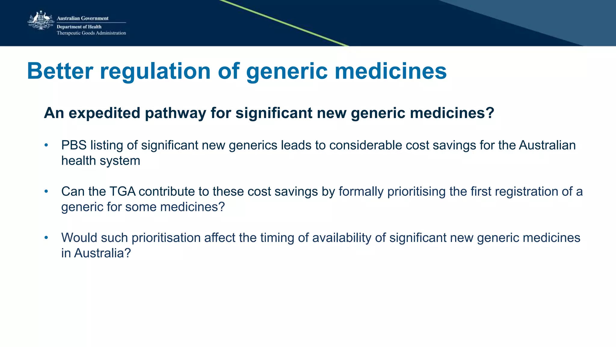Presentation: Improving the regulation of generic medicines in ...