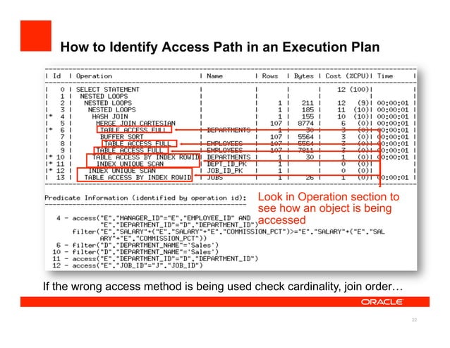 Presentation interpreting execution plans for sql statements | PPT