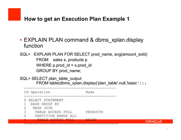 Presentation Interpreting Execution Plans For Sql Statements Ppt