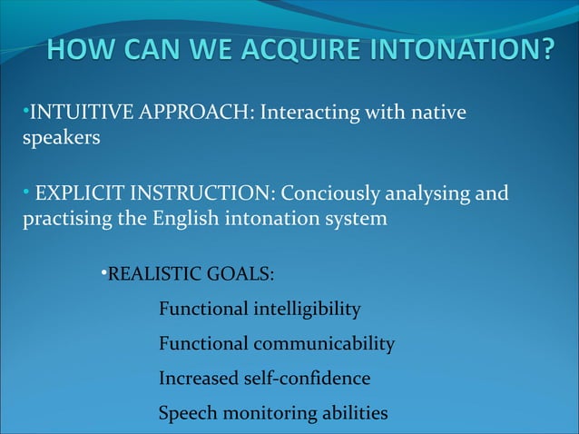 Presentation intonation | PPT
