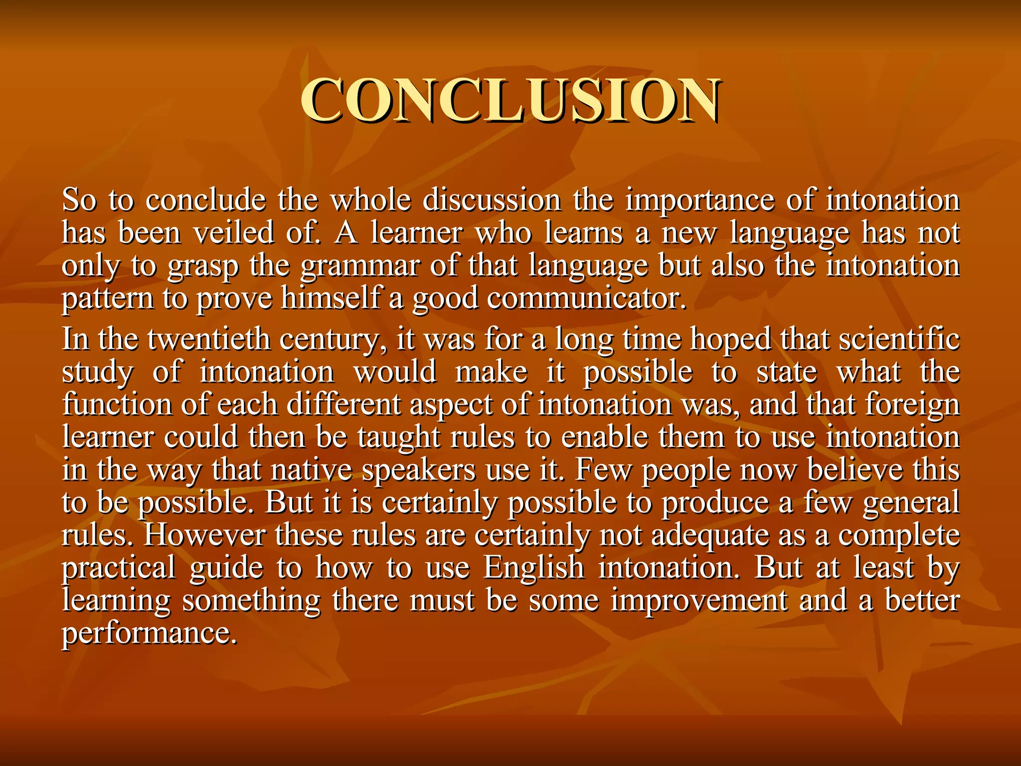 Presentation Intonation | PPT