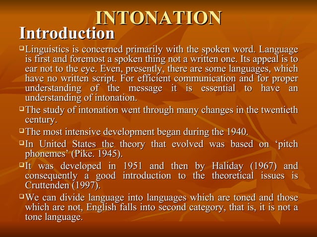 Presentation Intonation | PPT