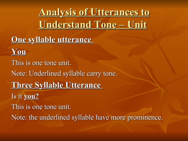 Presentation Intonation | PPT