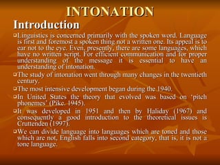 Presentation Intonation | PPT