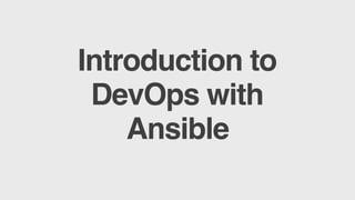 Introduzione DevOps con Ansible | PDF