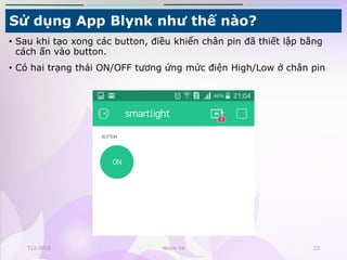 Presentation an IoT project - control LED through App Blynk on Wemos D1 | PDF