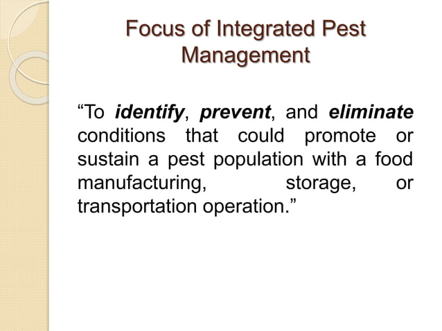 Integrated Pest Management (IPM) | PPTX | Agriculture | Industries