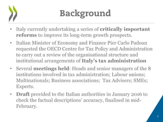 Italy's Tax Administration: OECD Review of Institutional and ...