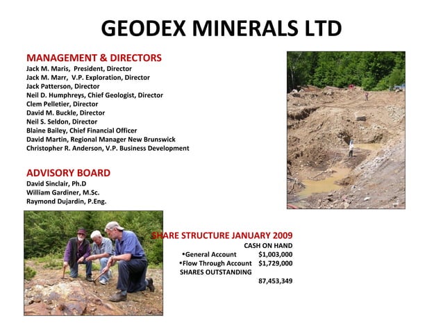 Geodex Report March 1 2009 | PPT