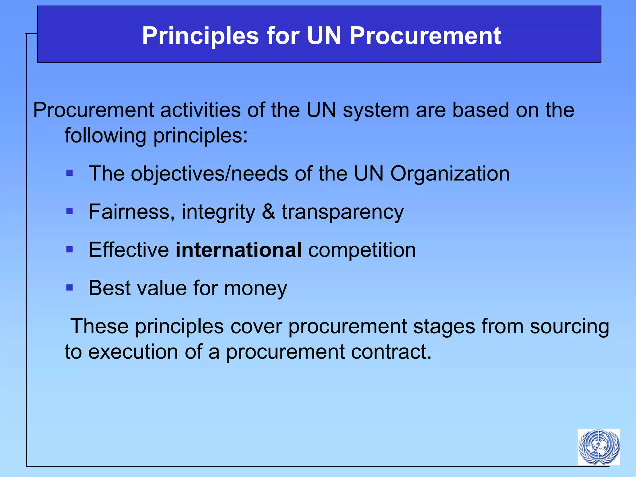 UN Procurement - Jennifer Branche | PDF
