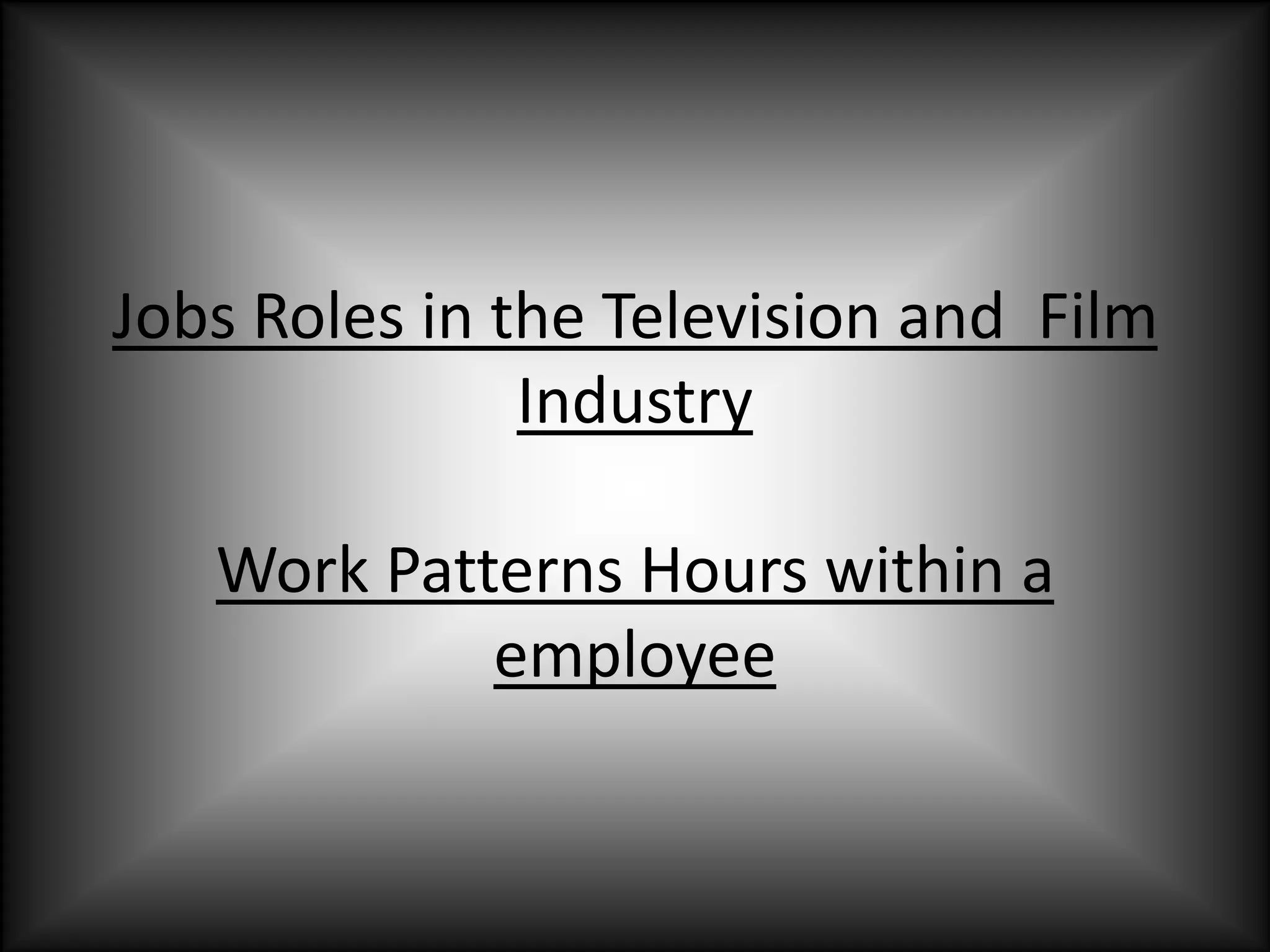 Presentation job roles | PPT
