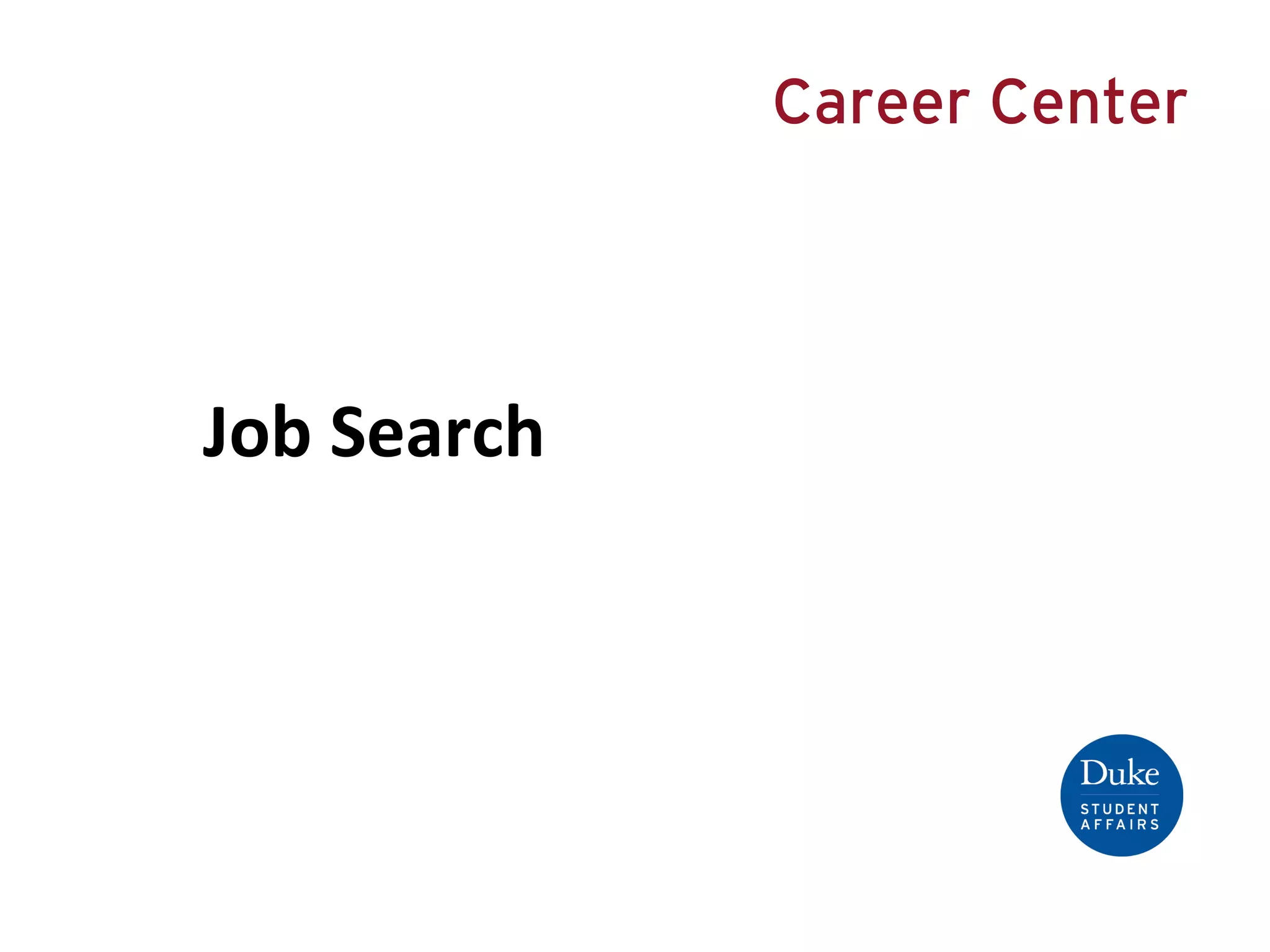 Job Search Presentation | PDF