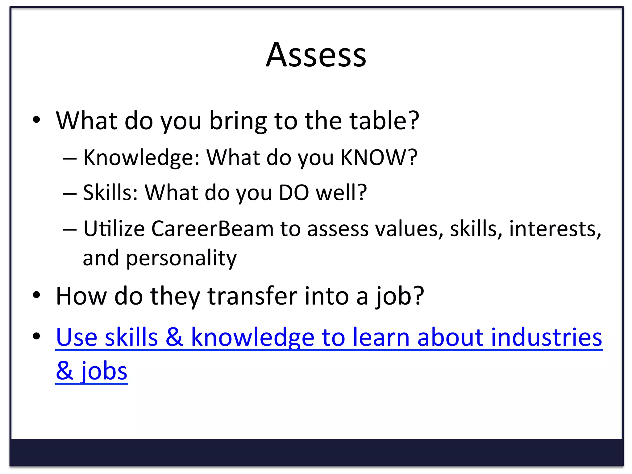 Job Search Presentation | PDF