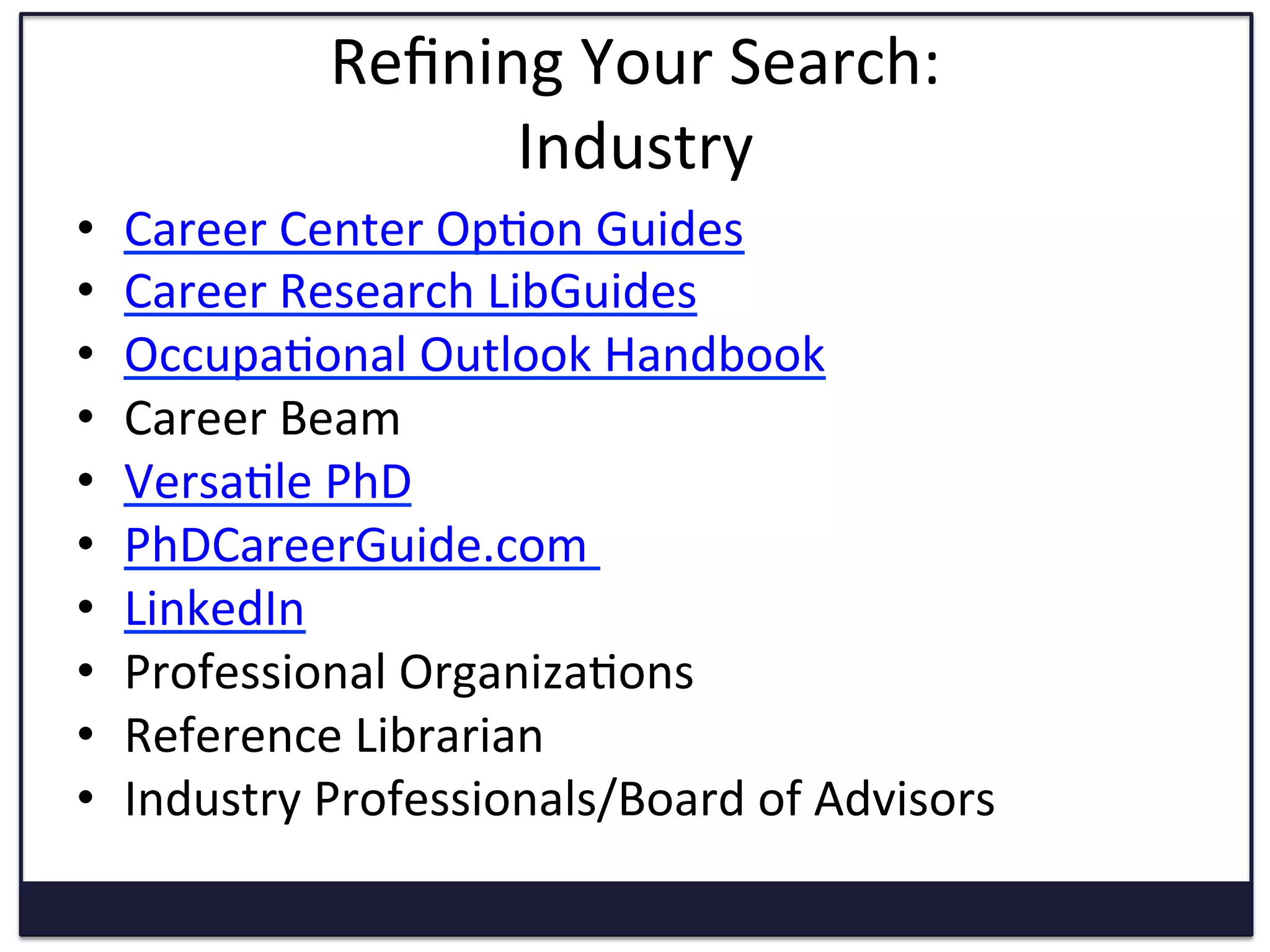 Job Search Presentation | PDF