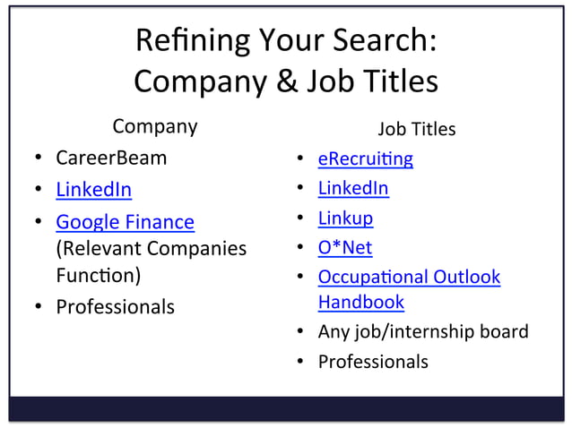 Job Search Presentation | PDF
