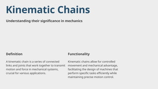 Presentation - Kinematic Chains and Cams (1).pptx