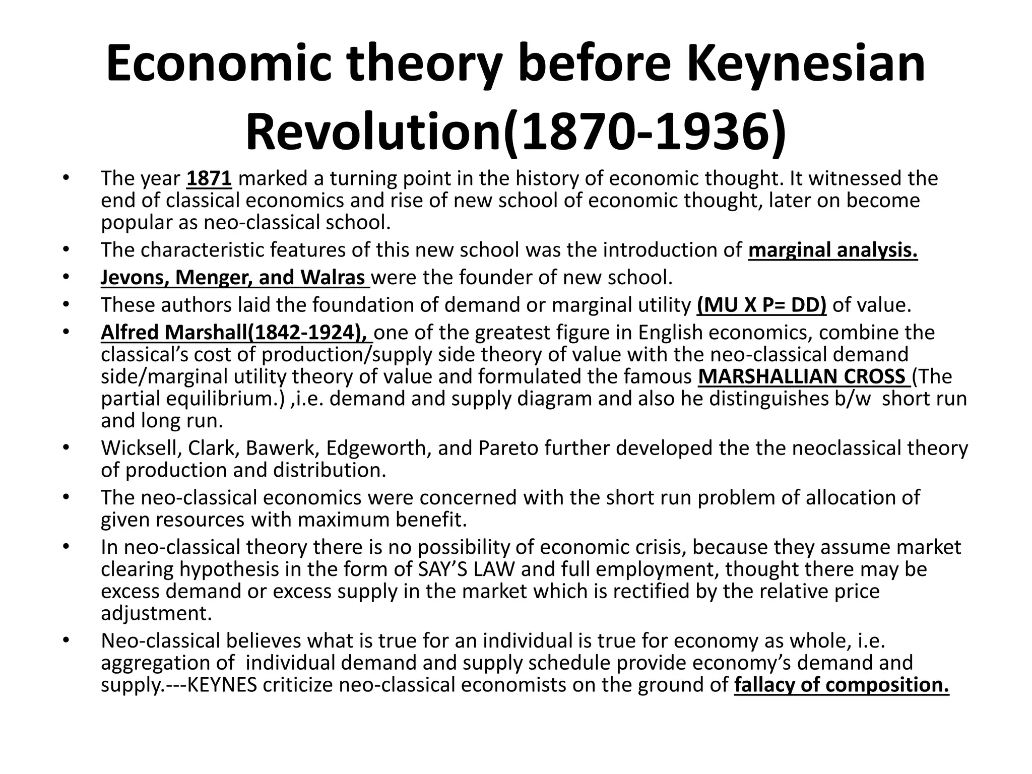 A History of Macroeconomics. | PPTX