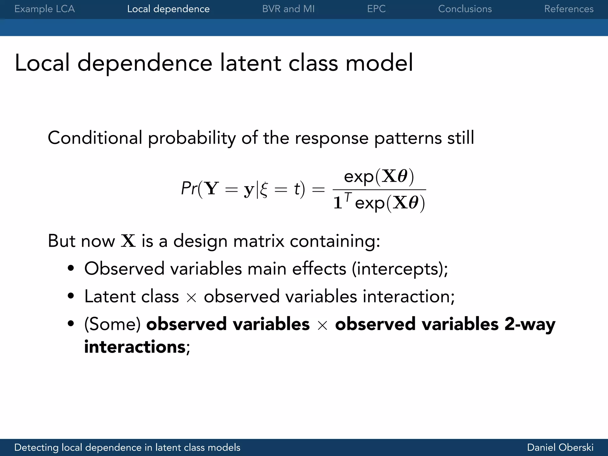 Detecting Local Dependence In Latent Class Models Ppt