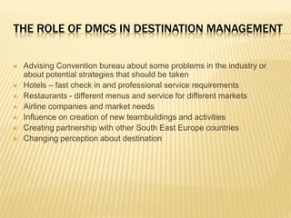 The role of DMCs in Destination Marketing and Management, Leonarda ...