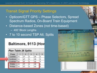 Transit Signal Priority in Baltimore: Lessons learned - It’s not just ...