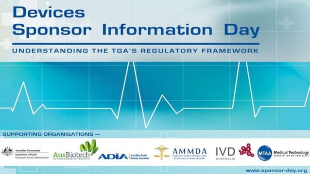 TGA presentation: Lifecycle of a Medical Device / IVD | PPT