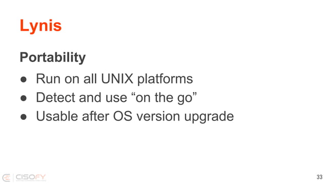Linux Security Scanning with Lynis | PPT