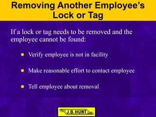 Power Point Presentation - Lockout - Tagout | PPT