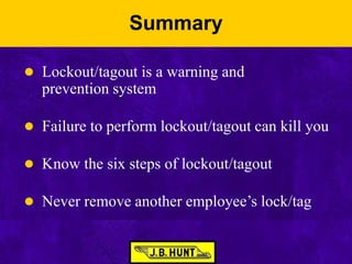 Power Point Presentation - Lockout - Tagout | PPT