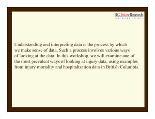 Making sense of injury data | PPT
