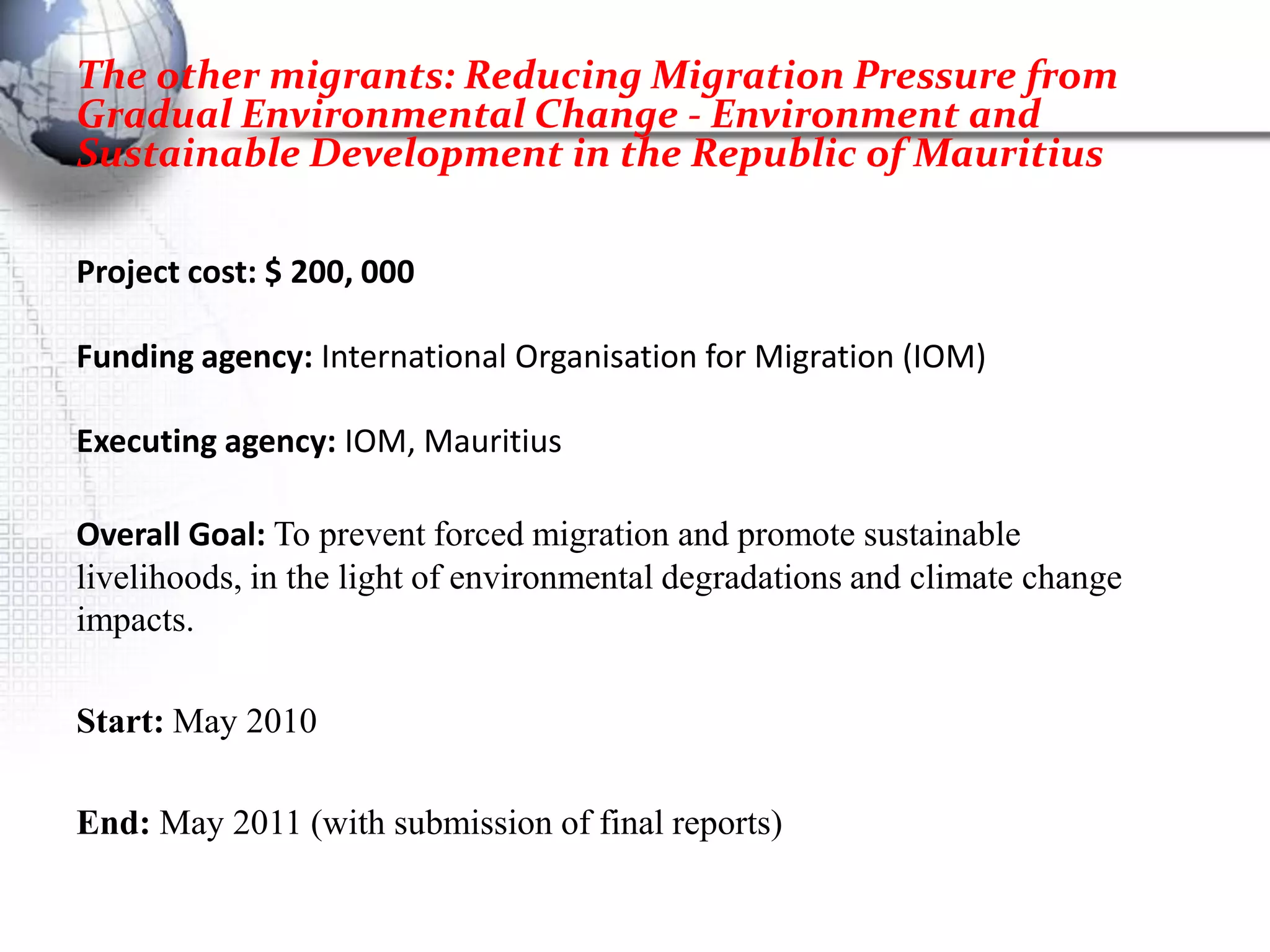 Presentation - Mauritius climate change adaptation strategies | PDF