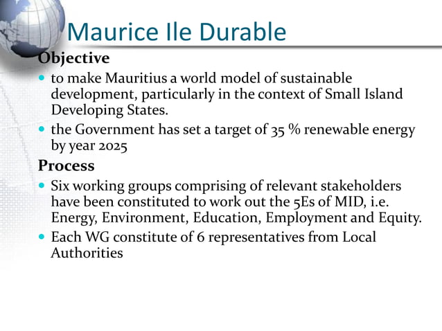 Presentation - Mauritius climate change adaptation strategies | PDF ...