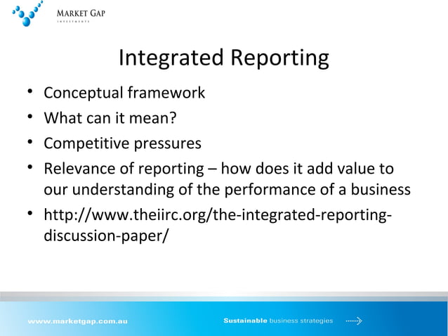 Presentation may 2014 rmit sustainability and integrated reporting
