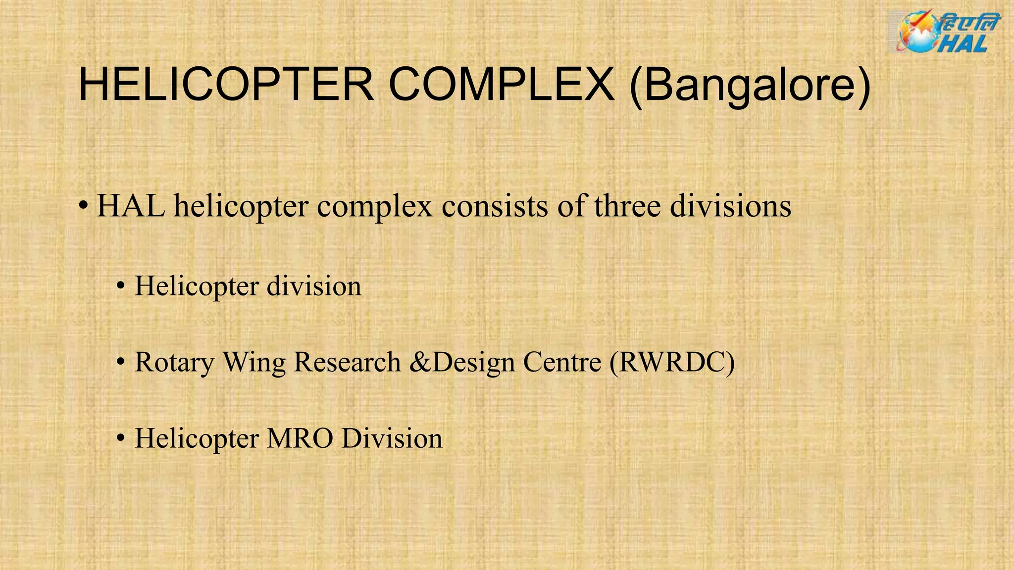 Hindustan Aeronautics Limited, Helicopter Division, Training ...