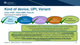 TGA presentation: medical devices audit assessments | PPTX