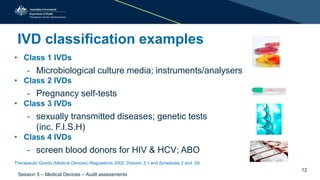 TGA presentation: medical devices audit assessments | PPTX