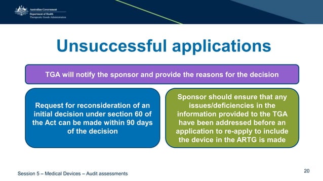 TGA presentation: medical devices audit assessments | PPTX