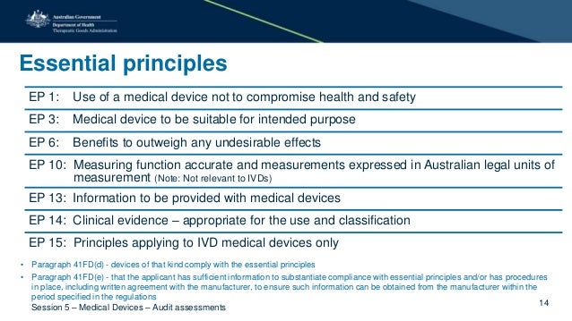TGA presentation: medical devices audit assessments
