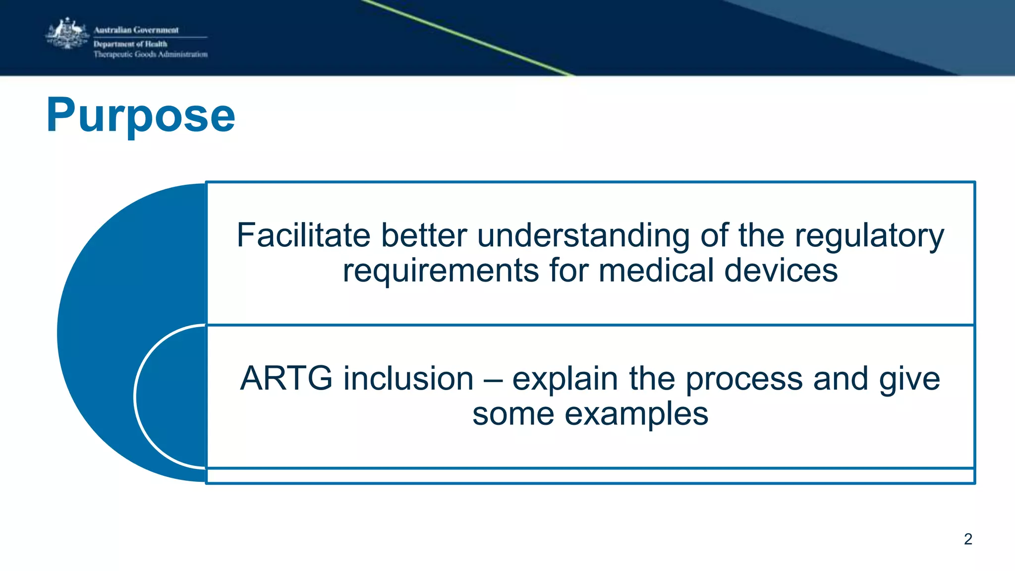 TGA Presentation: Medical Devices - Manufacturer Evidence and ...