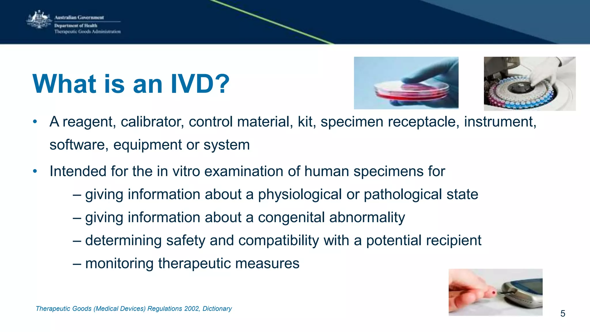 TGA Presentation: Medical Devices - Manufacturer Evidence and ...