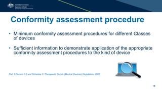 TGA Presentation: Medical Devices - Manufacturer Evidence and ...