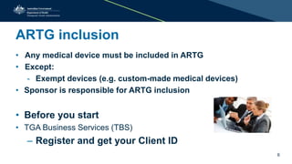 TGA Presentation: Medical Devices - Manufacturer Evidence and ...