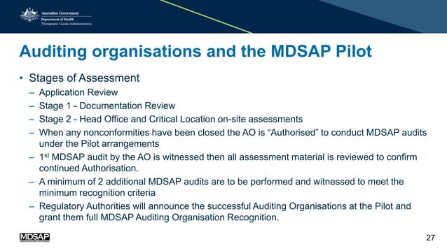 Presentation: Medical Devices Single Audit Program (MDSAP) Pilot Program | PPTX | Pharmaceutical ...