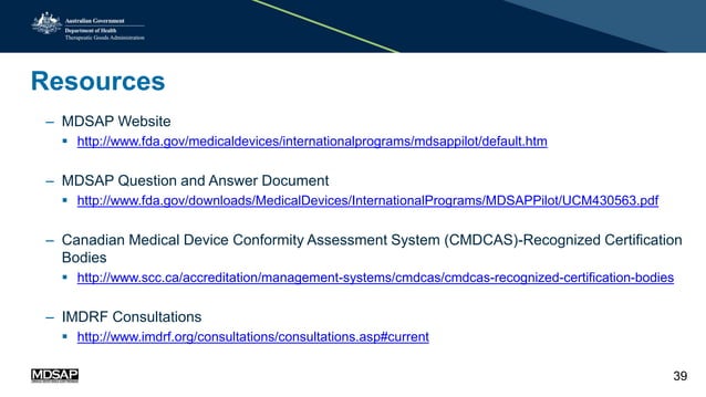 Presentation: Medical Devices Single Audit Program (MDSAP) Pilot Program | PPTX | Pharmaceutical ...