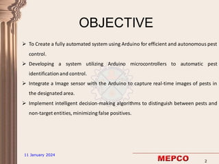 Presentation for pest killing using aurdino | PDF