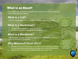 Microsoft Excel 2013 Basics course | PDF