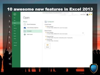 Microsoft Excel 2013 Basics course | PDF