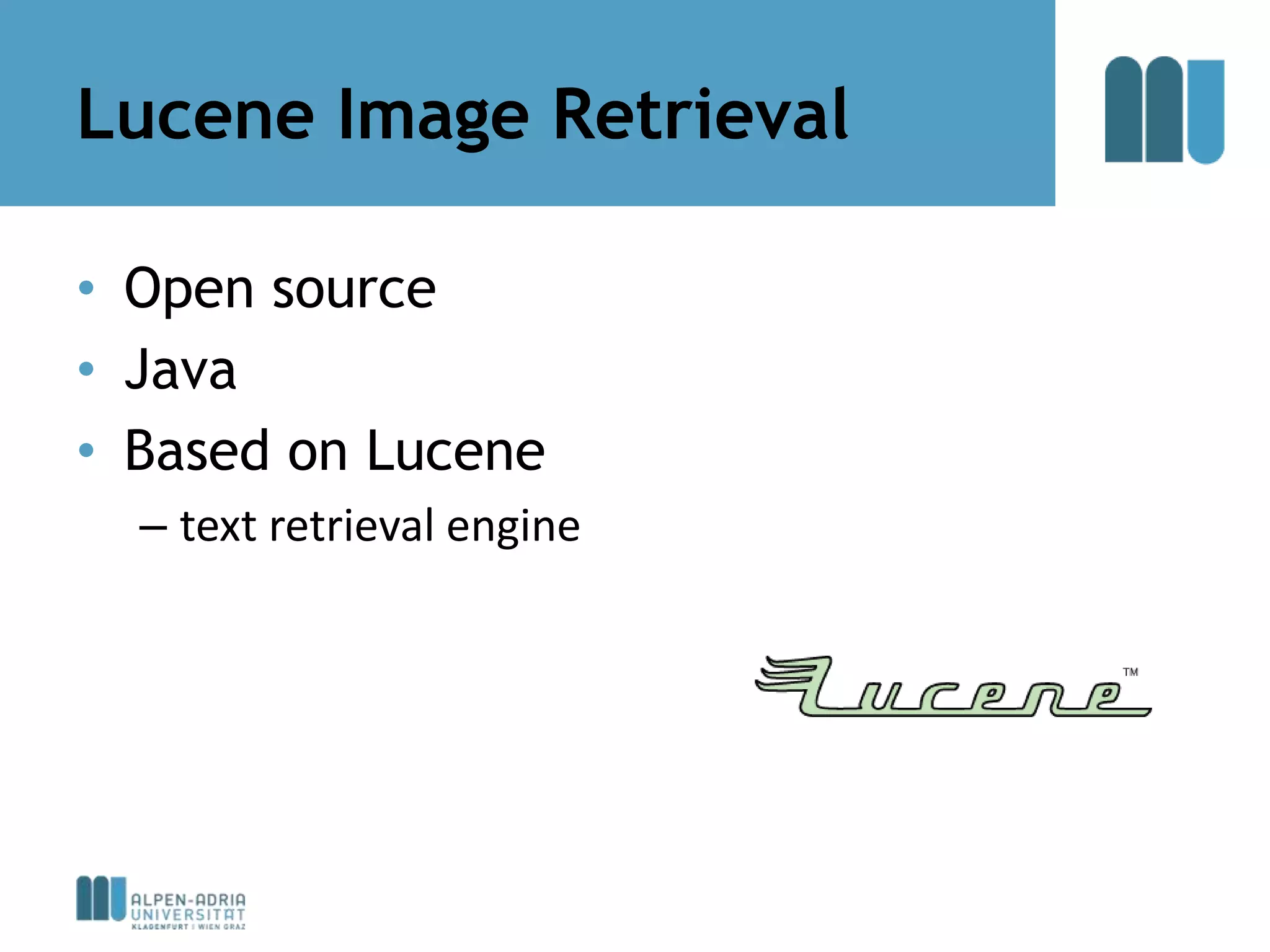 Content based image retrieval with LIRe | PPTX