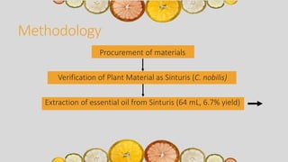 Presentation mosquito repellency potential of sinturis (citrus nobilis ...