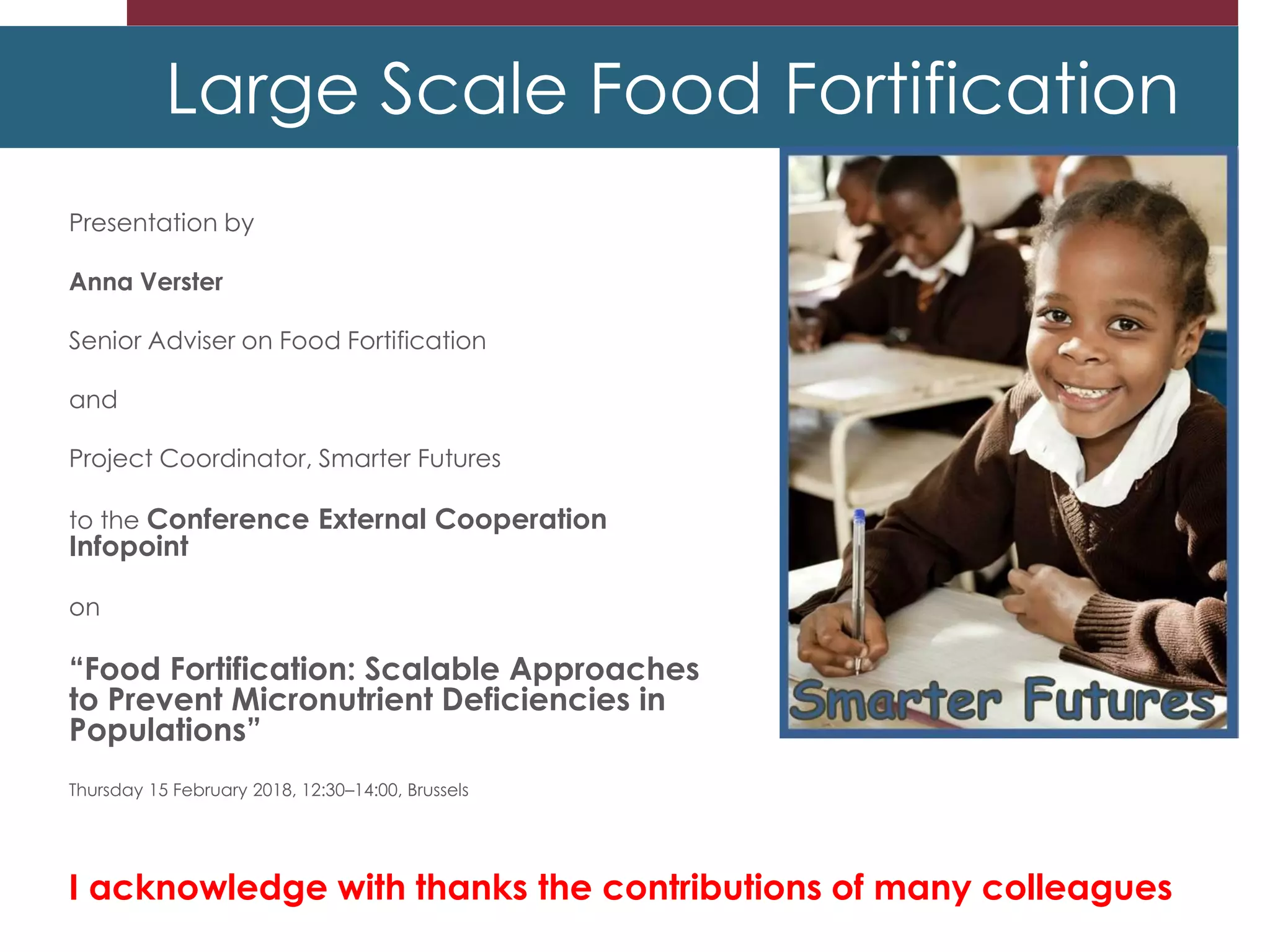 Large Scale Food Fortification | PPT