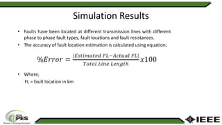 Wide Area Fault Location for Power Transmission Network using Reactance Based Method | PPTX